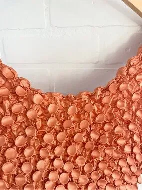 Vintage | Tops | Y2k Popcorn Textured Crop Top Burnt Orange Statement ...